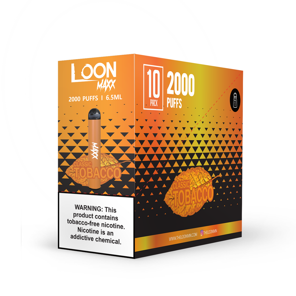 LOON MAXX 10-PACK - CLASSIC TOBACCO – The Loon Wholesale