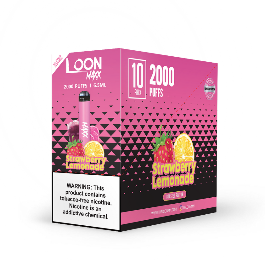 LOON MAXX 10-PACK - STRAWBERRY LEMONADE – The Loon Wholesale